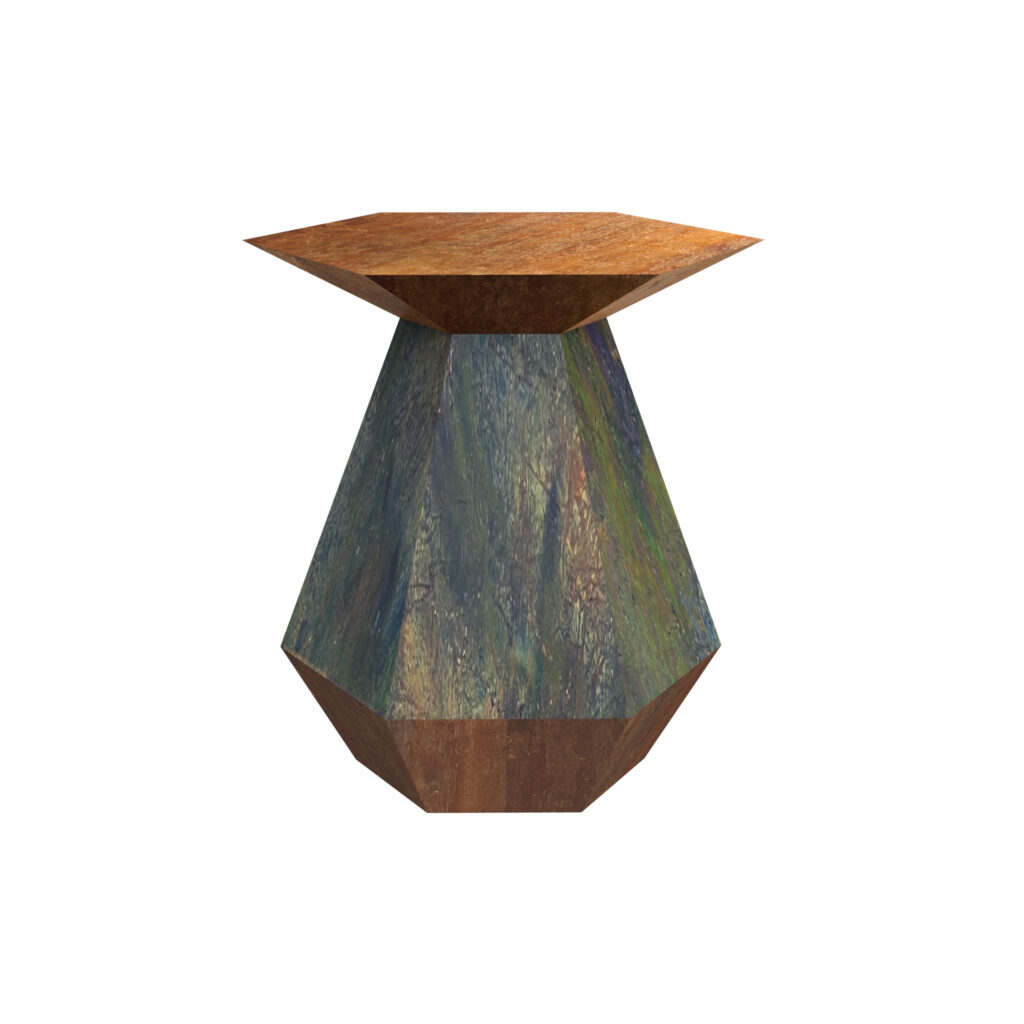 Reforma End Table with Hexagon Top - PERRY LUXE