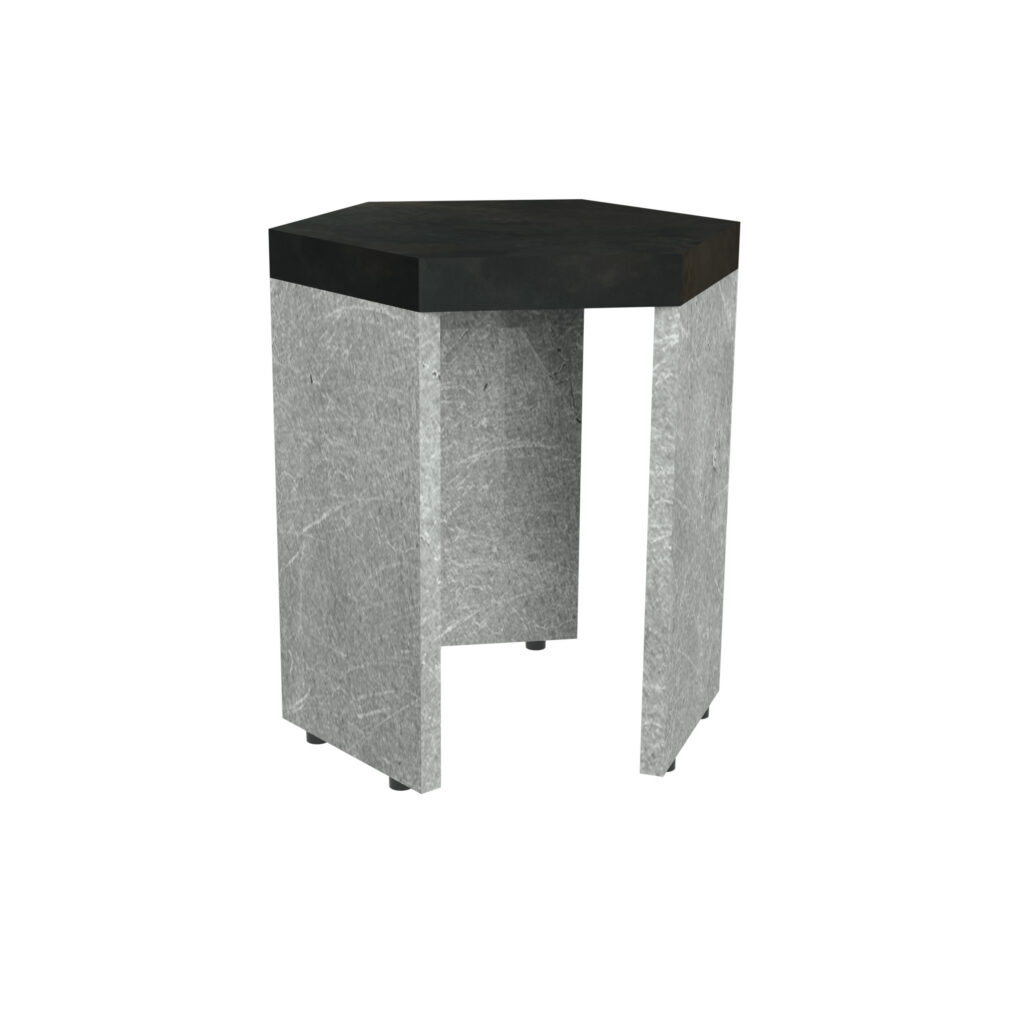 Senary End Table with Hexagon Top - PERRY LUXE