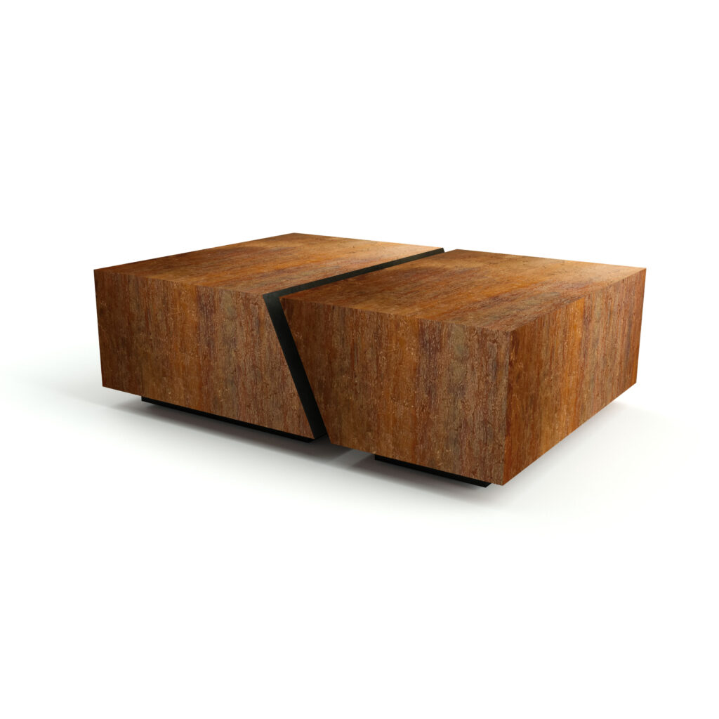 Hover Split Rectangle Coffee Table - PERRY LUXE